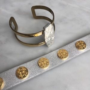 Rustic Cuff | Jewelry | Rustic Cuff Silver And Gold Bracelet Set | Poshmark